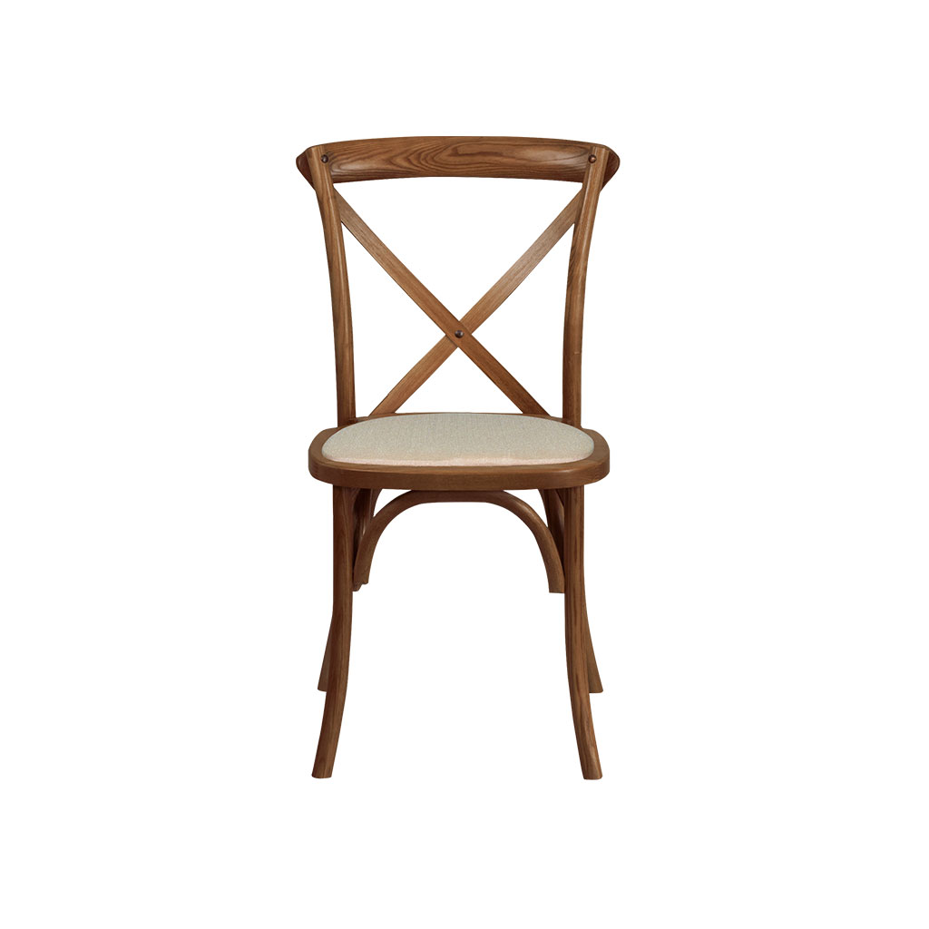 Silla Cross Back (Madera pino) - Celebra Rent